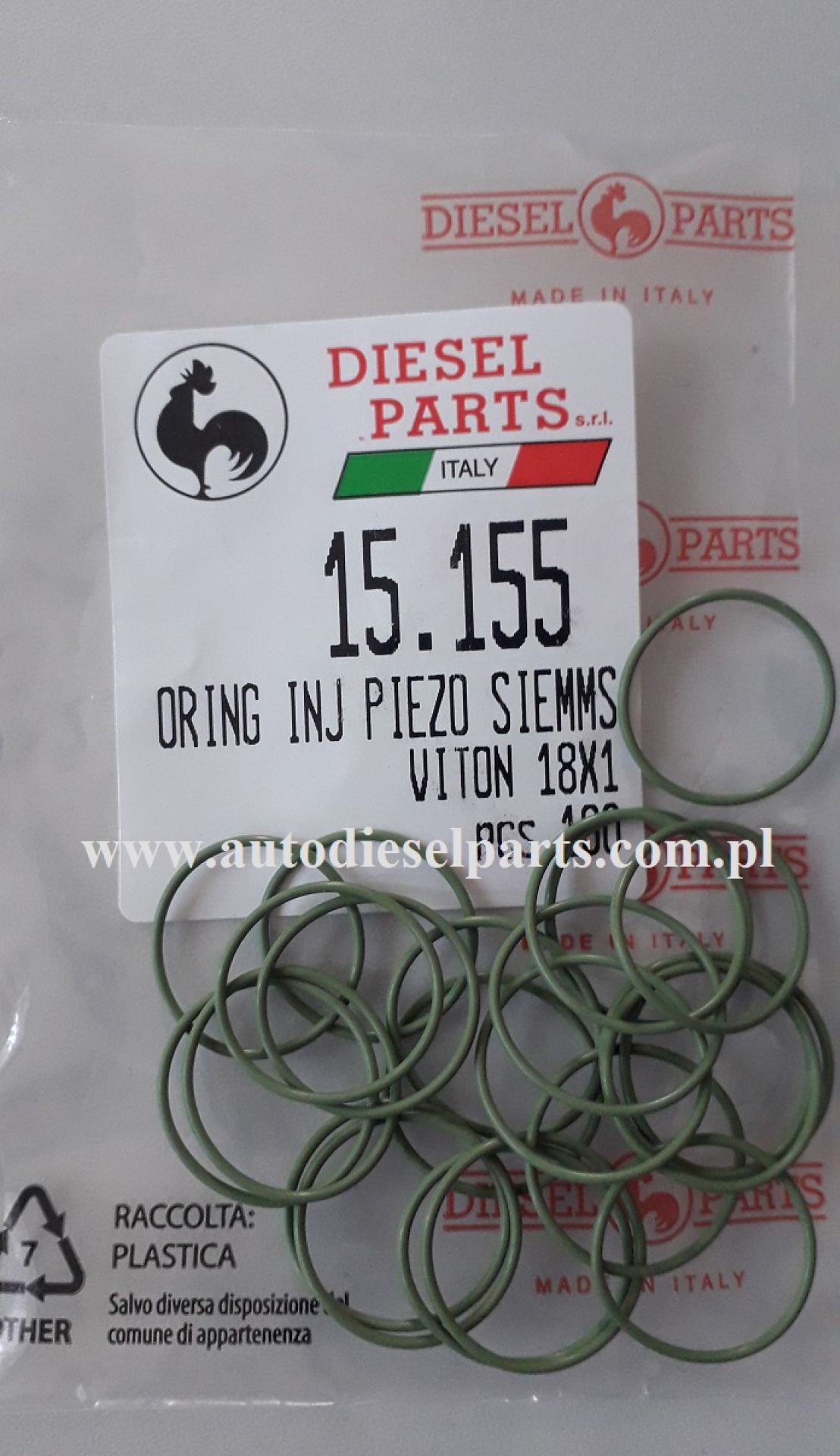 ORING CEWKI WTRYSKIWACZA CR SIEMENS VDO CONTINENTAL PD-15155 - DIESEL ...
